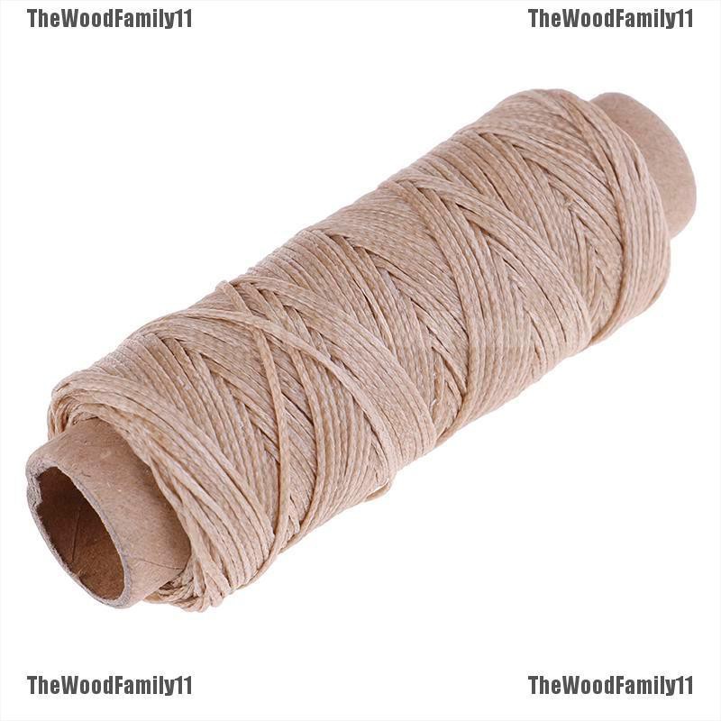 TWF 50m/Roll Leather Sewing Flat Waxed Thread Wax String Hand Stitching ...