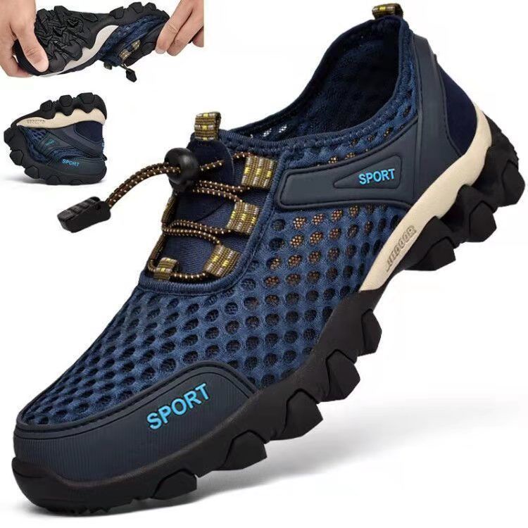 2021 men s mesh shoes breathable sports casual shoes wading shoes quick ...