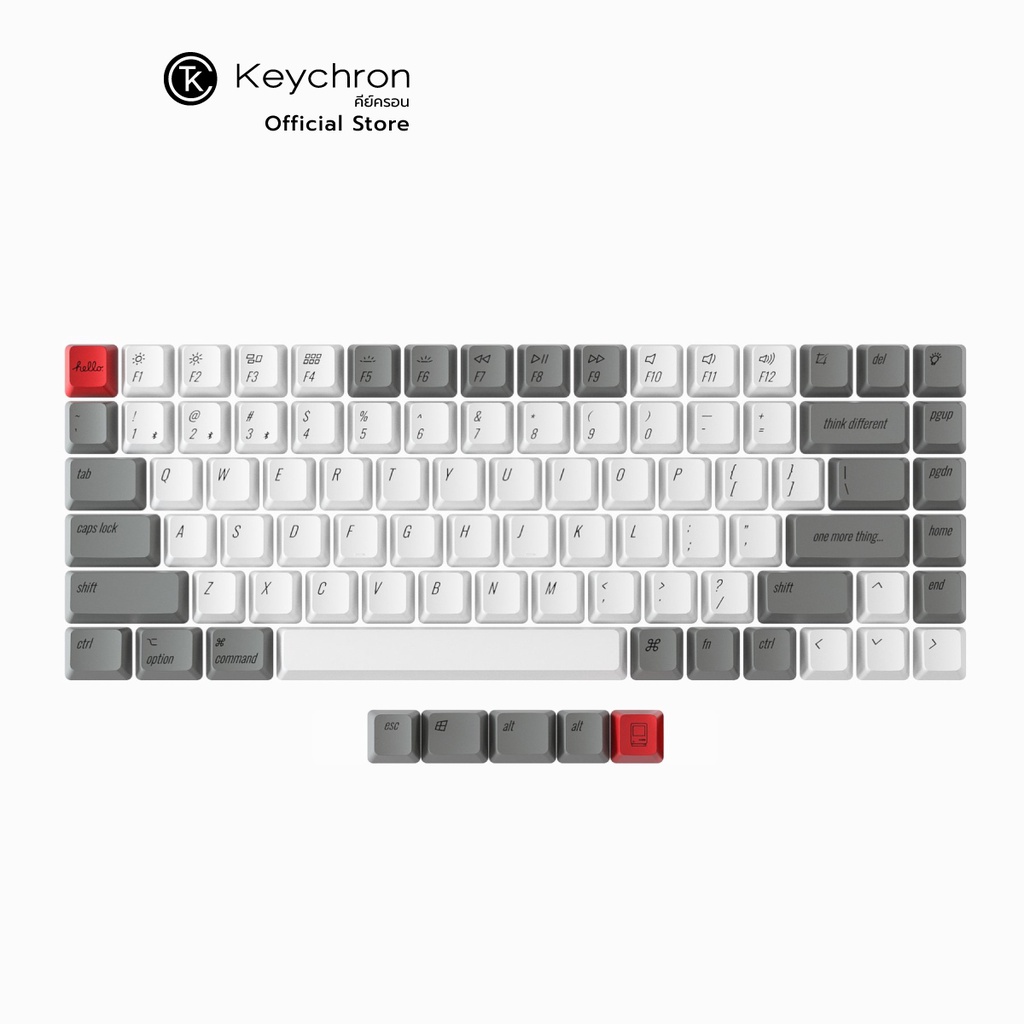Keychron Keycap Set PBT OEM Profile Dye-Sub - Retro ENG คีย์ครอน ปุ่มคีย์แคปภาษาอังกฤษ ...