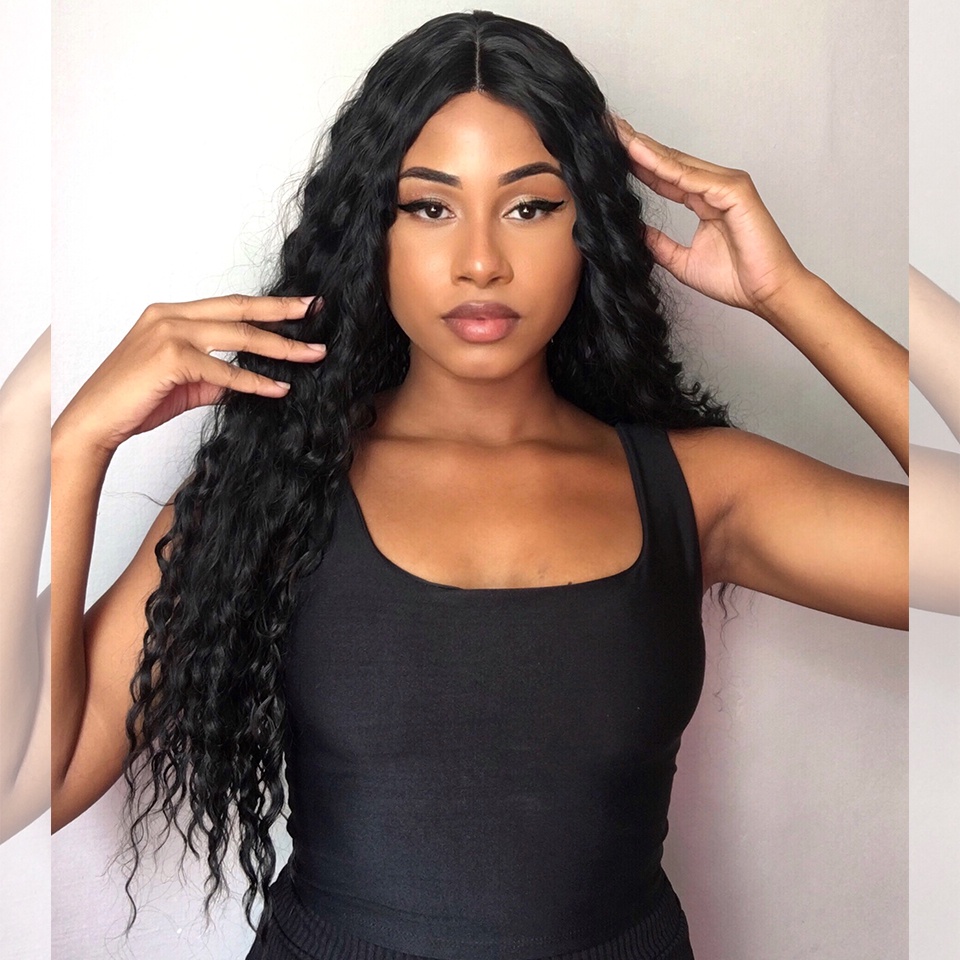 NewSUe EXQUISITE Synthetic Wigs for Black Women Long Water Wavy Wigs ...