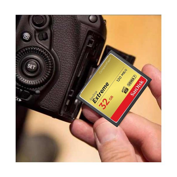 SanDisk Extreme CF Card 32GBอ่าน 120MBs เขียน 85MBs (SDCFXSB032GG46 ...