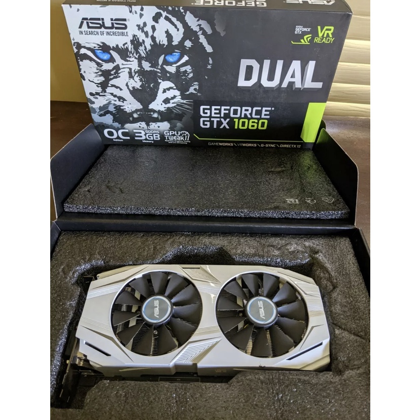 Asus Nvidia GeForce GTX 1060 Dual 3GB Graphics Card GPU - shy9twrayd ...
