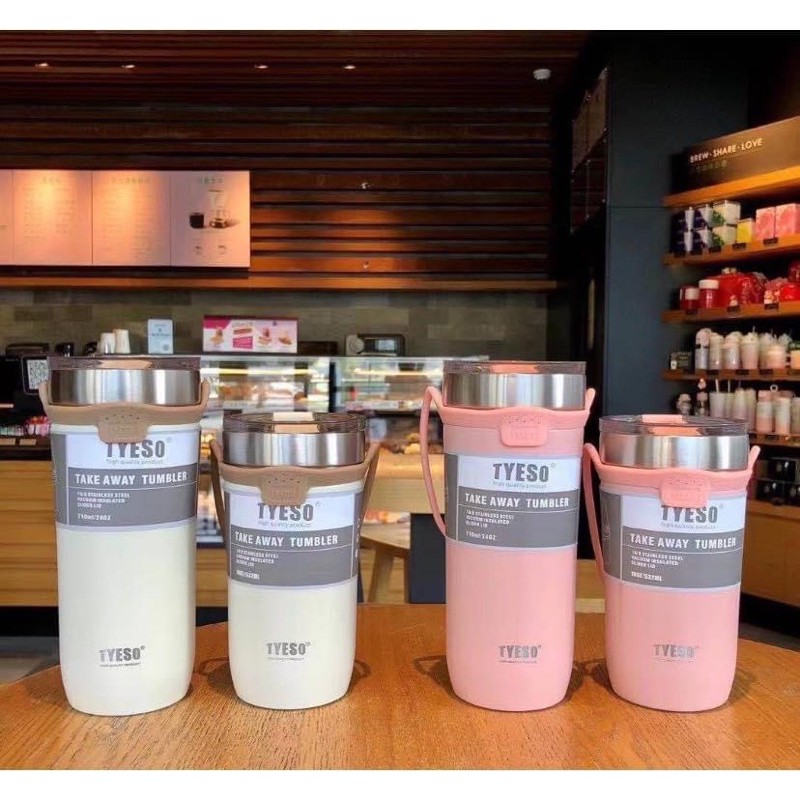 พร้อมส่งแก้วTyeso(ไท่โซ)เก็บความเย็น-ร้อนได้ขนาด710ml.และ550ml. - all_season_shop - ThaiPick