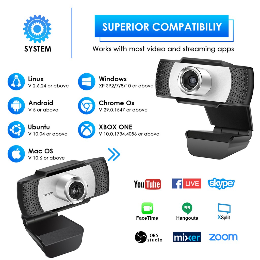 เว็บแคม：Full HD 720 Webcam USB Free Driver Comuter C Web Camera With ...