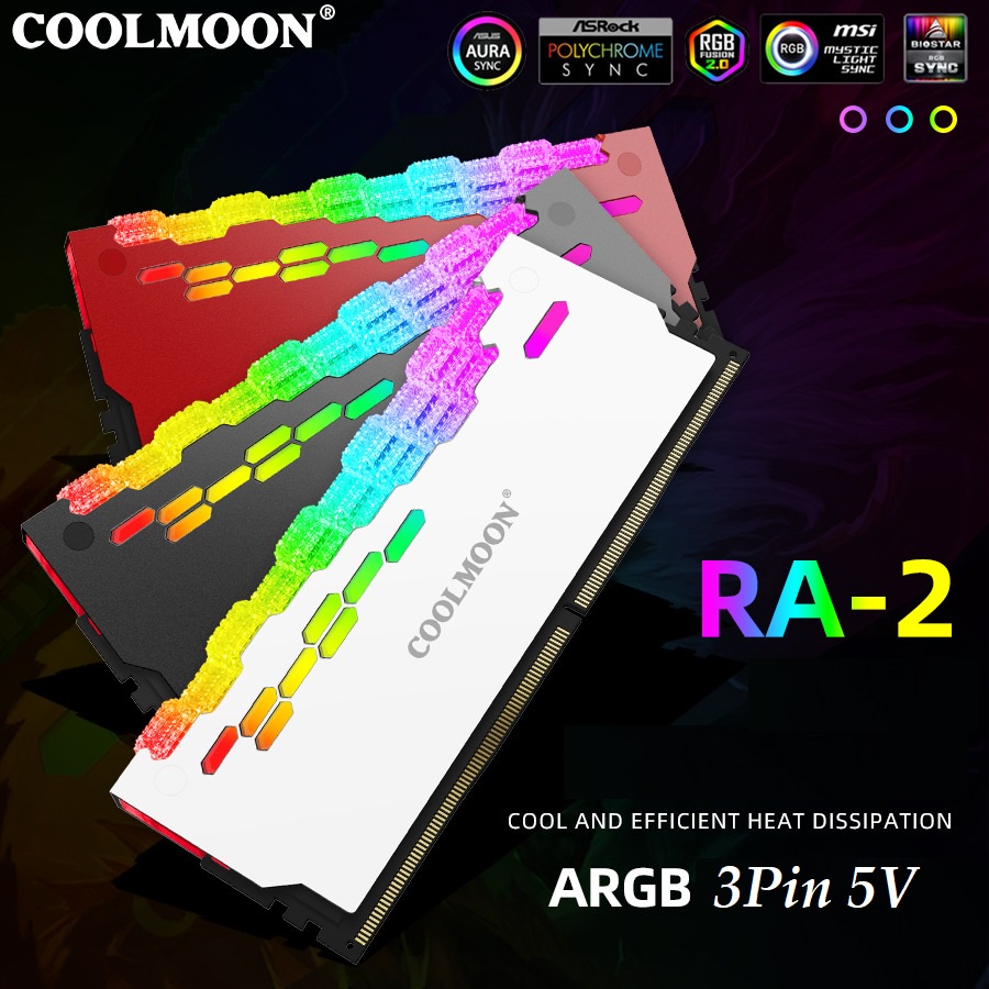 RAM Heatsink Coolmoon RA-2 ARGB 3pin 5V - tichakorn.ch - ThaiPick