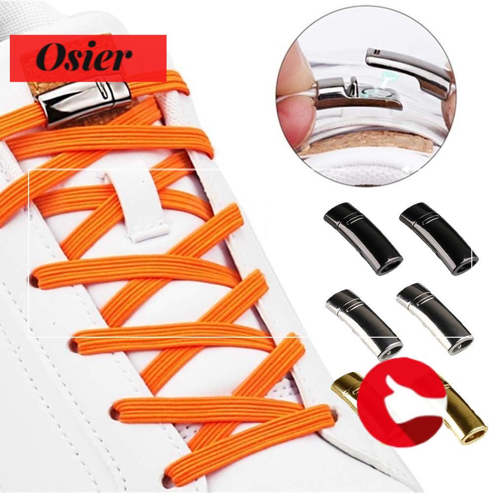 OSIER Creative Quick No Tie Shoe laces Button Sports Lazy Laces Agrafe ...