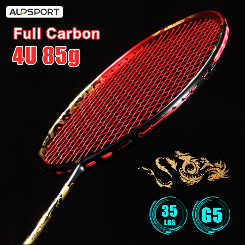 ALP QY 4U Max 35Lbs Golden Dragon 100 Full Carbon Fiber Badminton ...