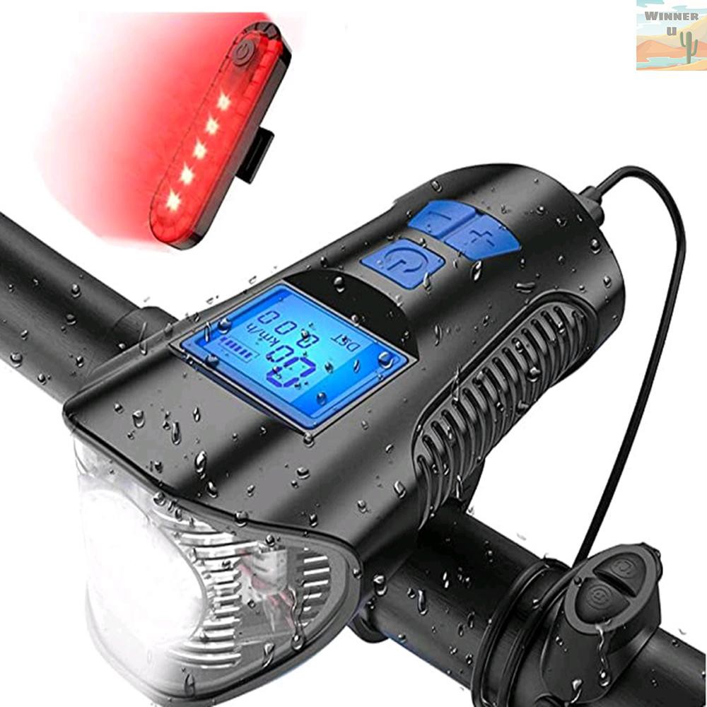 Winneryou USB Rechargeable Bike Front Light Cycle Headlight with ...