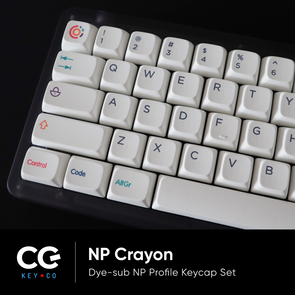NP Crayon PBT Keycaps NP Profile Keycap Set (Keycaps only, keyboard not ...