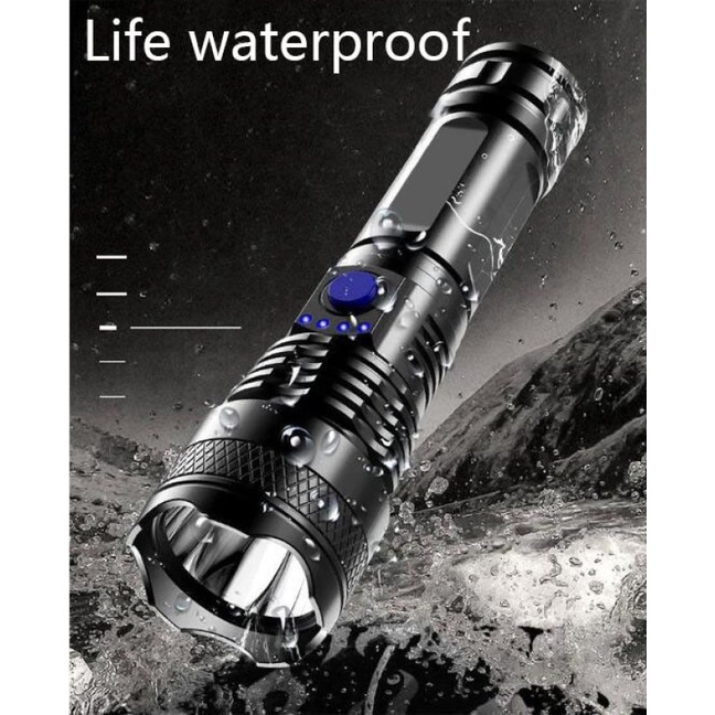 Camping & Hiking Torch Light LED Strong Light Flashlight Portable USB ...