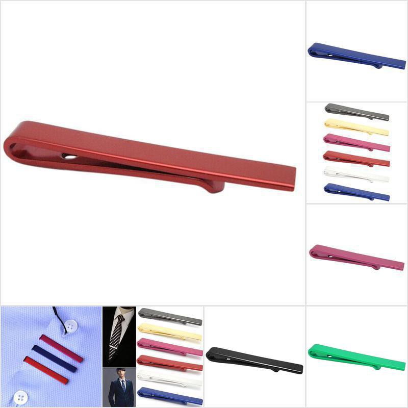 aosuOASMens Stainless Steel Silver Tone Simple Necktie Tie Bar Clasp ...