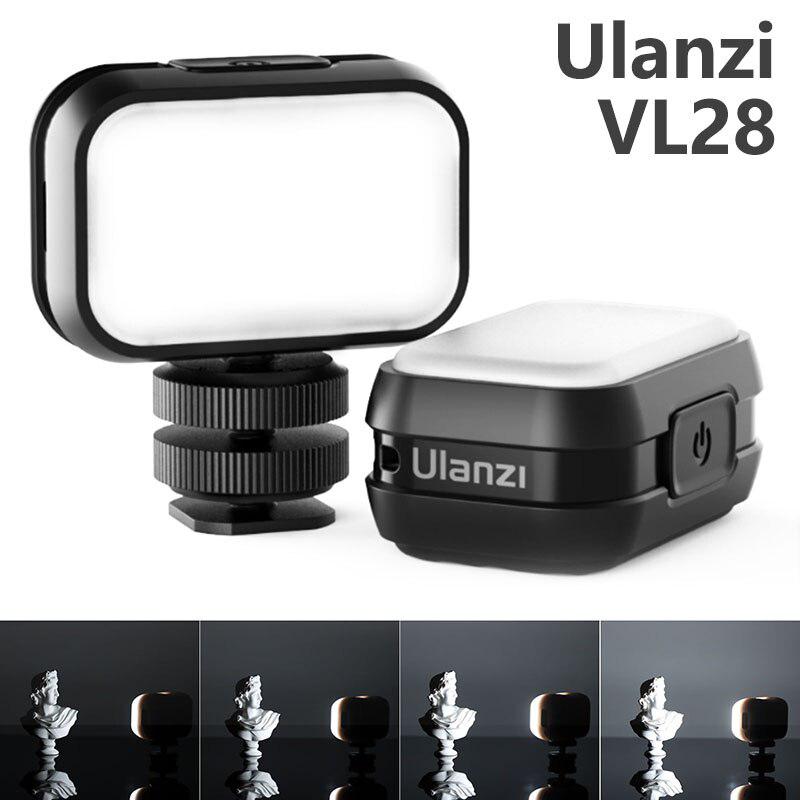 Ulanzi vl28 6500k cri95 + led soft video light fill lamp with diffuser ...