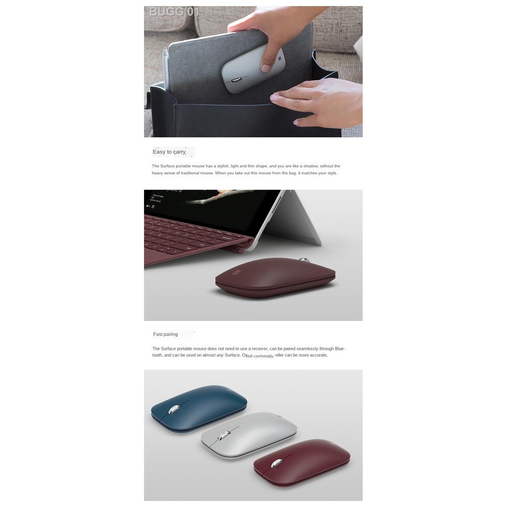 ลดราคาMicrosoft original Surface go mouse pro 654 wireless bluetooth ...