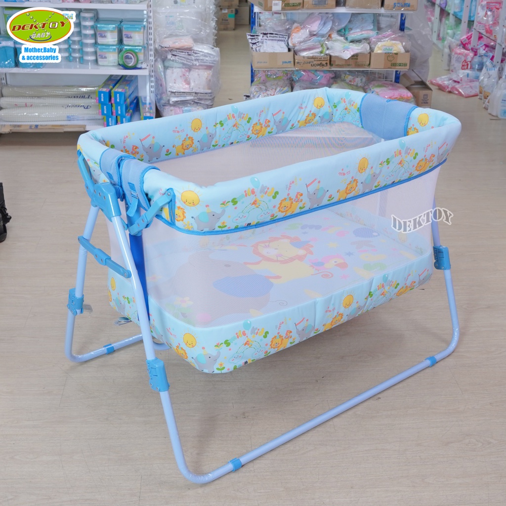 BABY CRADLE Cradleworld เปลเด็ก เปลไกวเด็กขนาดใหญ่ C015 สีฟ้า NXOD ...