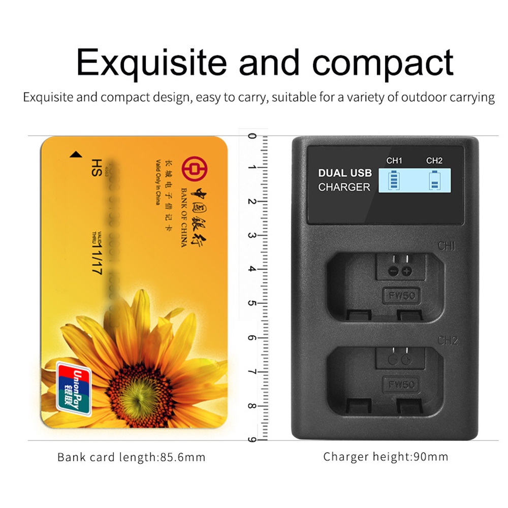 Palo Lcd Usb Charger For Sony Fw50 Np Fw50 Np-fw50 Npfw50 Battery Nex-3 ...