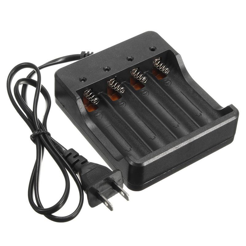 Smart 4 Slots 18650 Li-ion Battery AC Charger Rechargeable LED ...