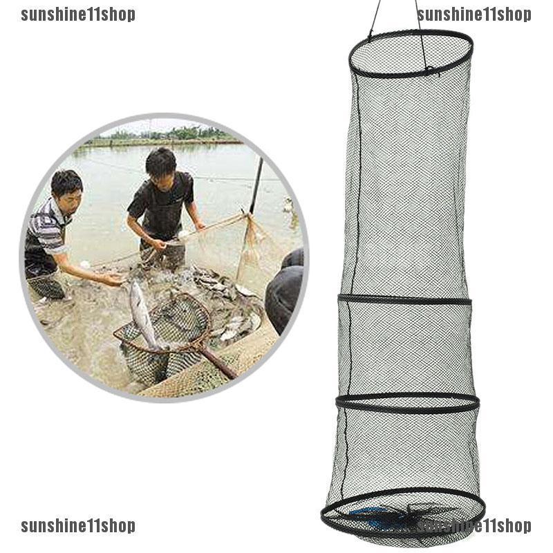 4Layers Collapsible Fishing Basket Dip Net Fishing Cage Fishing ...
