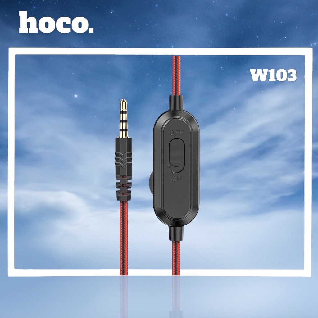 หูฟังHOCOแท้ รุ่นW103 Magic Tour หูฟังแบบมีสายพร้อมไมโครโฟนรอบทิศทาง ...