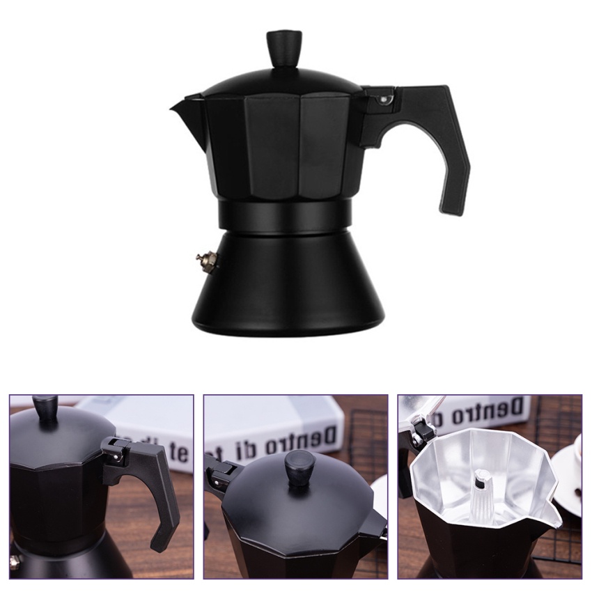 Moka Coffee Pot Espresso Maker Aluminum Moka Coffee Pot Machine Latte ...