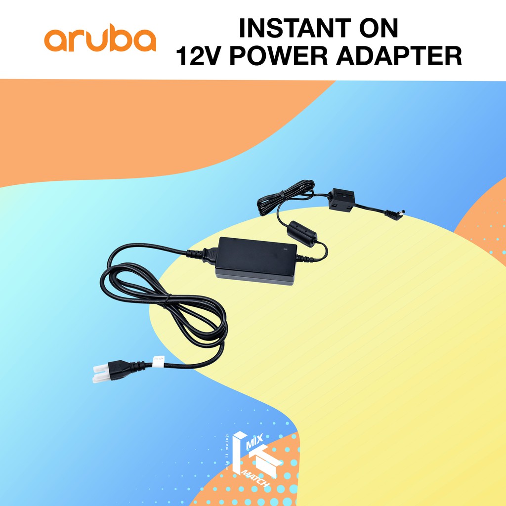 Aruba Instant On 12V Power Adapter (R3X85A) แถม Aruba AC Power Cord ...
