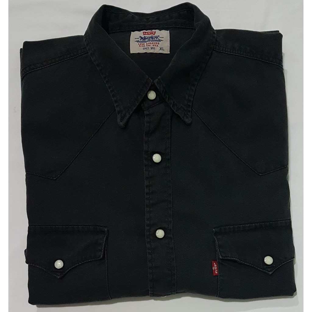 เสื้อยีนส์กระดุมมุก Levi's 0565 XL | Shopee Thailand