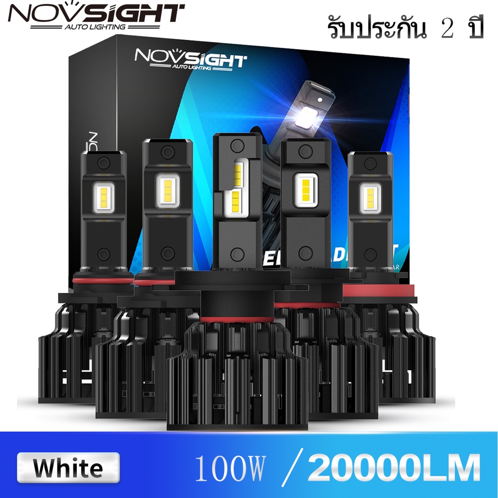 NovSight ไฟ Led 4 ดวง F06 H4 H11 H7 Hb3 100W 20000 Lm 6000K สําหรับติด ...