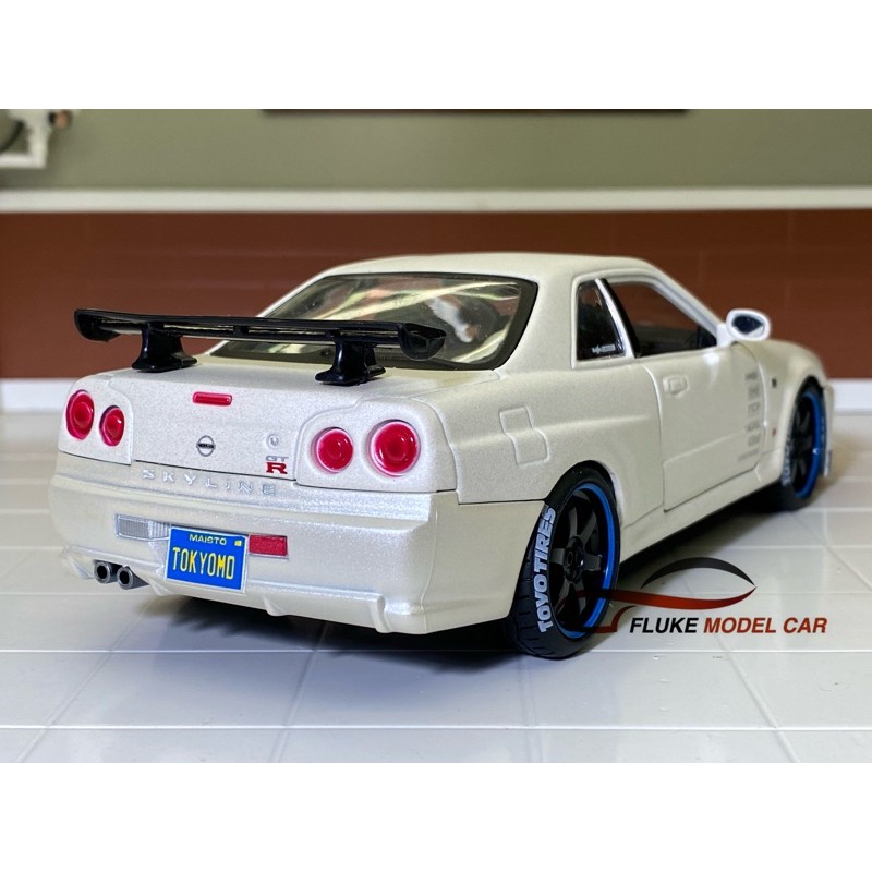 โมเดลรถเหล็ก Nissan GTR R34 124 มีกล่อง โมเดลรถ - flukemodelcar - ThaiPick