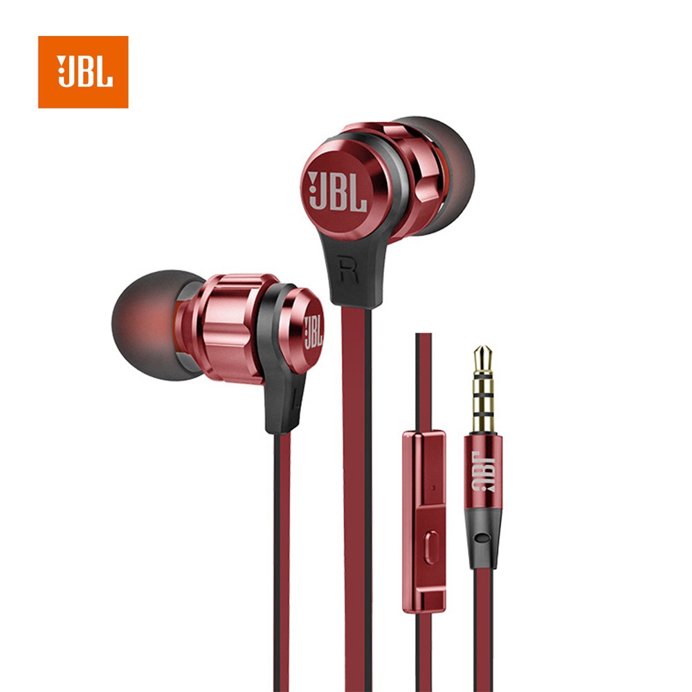 ใหม่ JBL T180A 3.5 มิลลิเมตรในหูหูฟังสเตอริโอแบบมีสายหูฟังเพลงออกแบบที่ ...