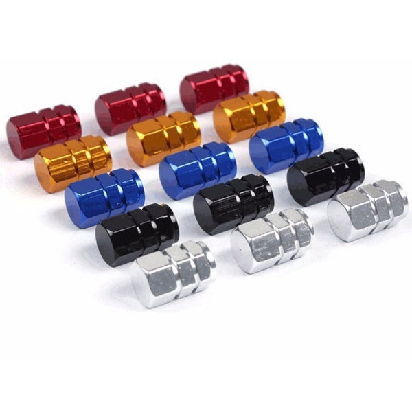 4Pcs Colorful Aluminum Alloy Tire Valve Cap Automobiles Wheel Tyre Caps ...