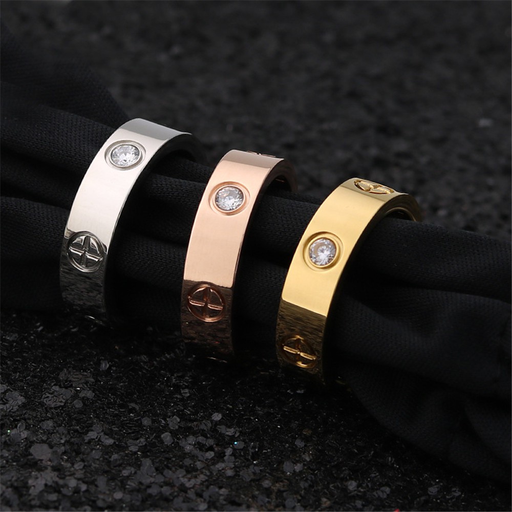 Cross Screw Rings For Women Accessories Stainless Steel Men Jewelry ...