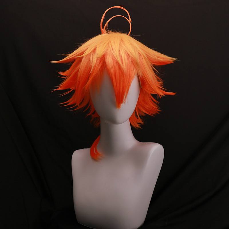 The promised neverland Emma orange yellow gradient fluffy female short ...