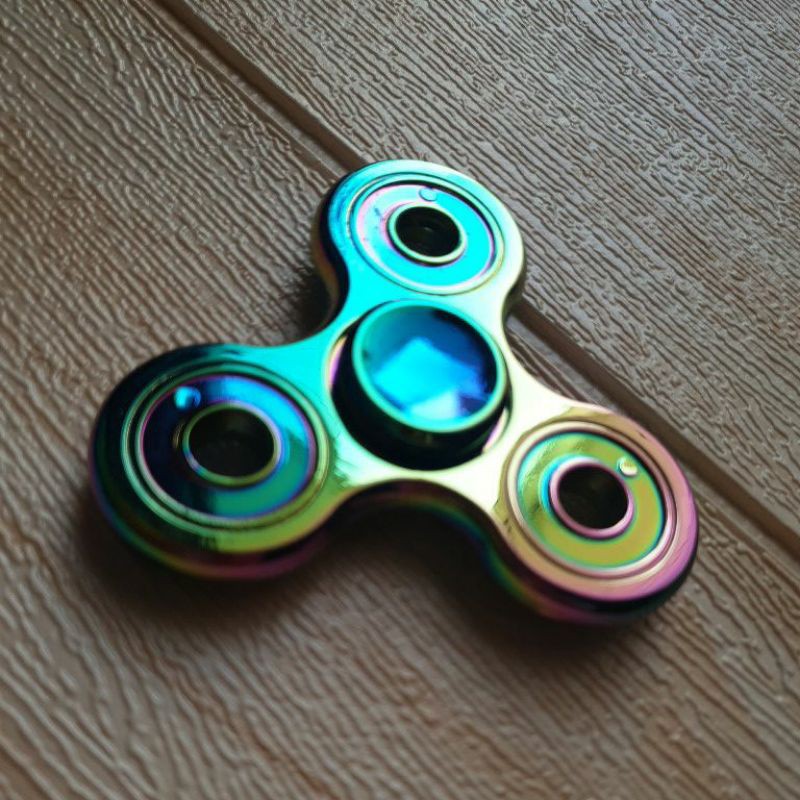 Large rainbow Metallic spinner spinner / a Metal spiner 3 circle FBCG ...