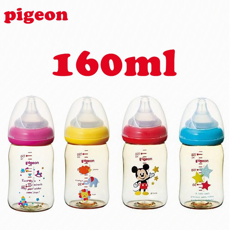 Pigeon Wide Neck milk bottle PPSU Bottle botol susu With Peristaltic Nipple ( Mickey )-Ready ...