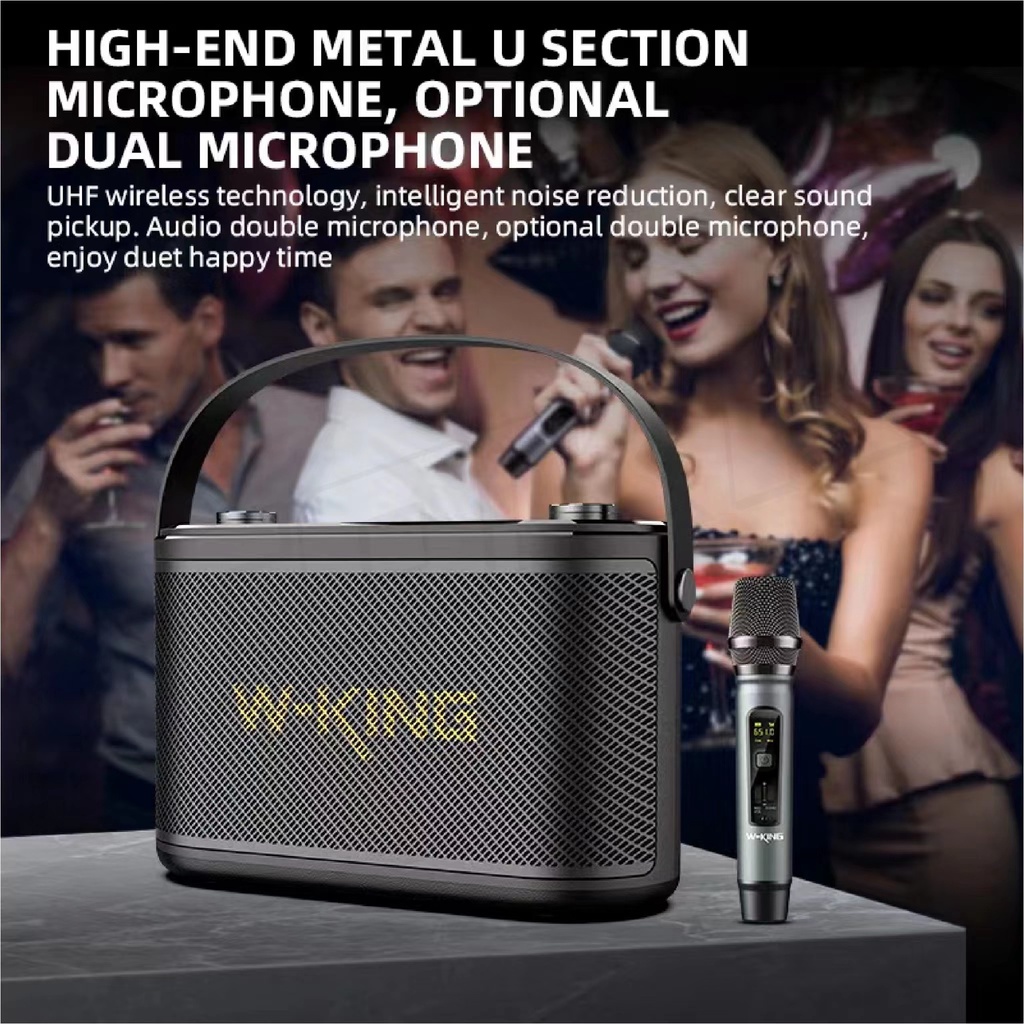 W-king H10s รุ่นใหม่ล่าสุด ลำโพงบลูทูธ พร้อมไมค์โครโฟน1 อันให้ในชุด รีโมตกรเะเป๋าใส่ลำโพง ทั้ง ...