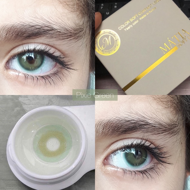 Pixie green คอนแทคเลนส์นำเข้า รายปี 390.- มีค่าสายตา | Shopee Thailand