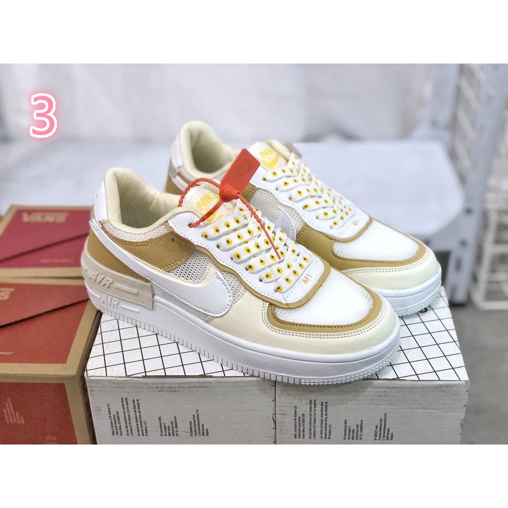 air force 1 shadow stitched macaron ครีมตาข่ายระบายอากาศขนาดเล็ก ...