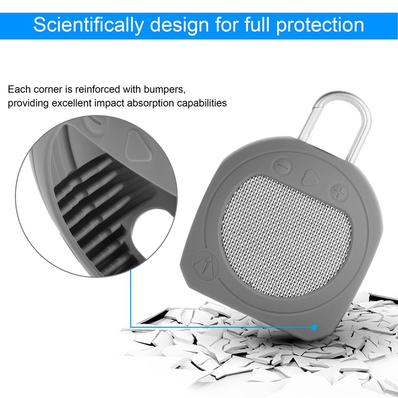Protective Case Portable Silicone Shell for JBL Clip3 Speaker Case ...