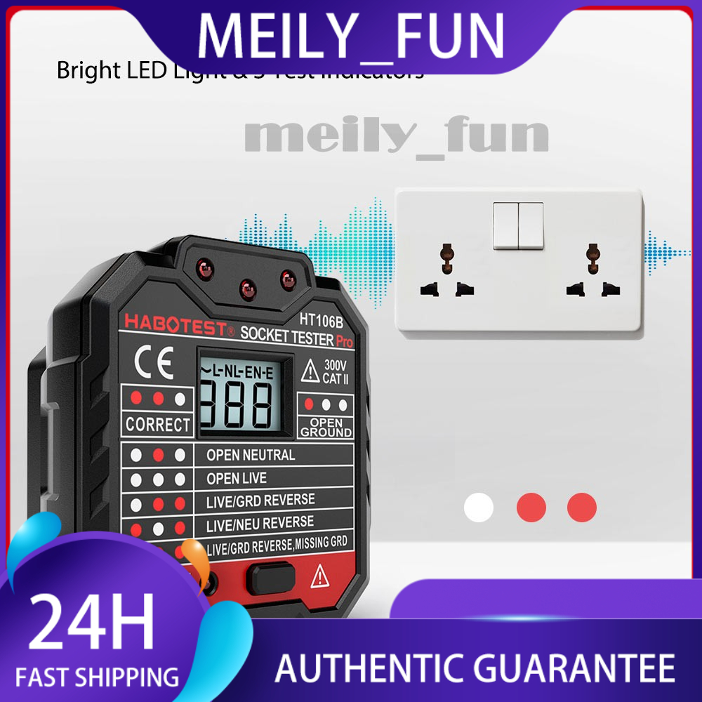 Advanced GFCI Electric Socket Tester Circuit Polarity Detector Wall ...
