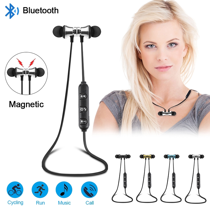 Magnetic Bluetooth Earphone Stereo Waterproof Earbuds Wireless ...