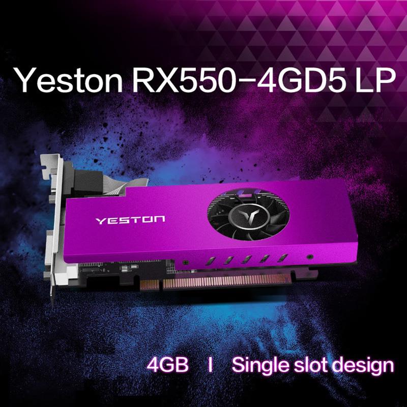 Yeston Rx550-4G 4Hd Ga 4-Screen กราฟิกการ์ดหน่วยความจํา 4Gb / 128Bit ...