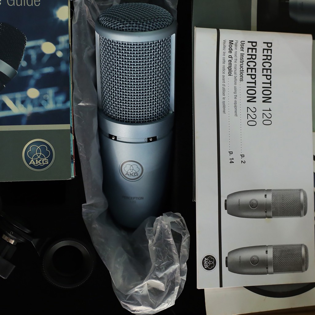 ไมโครโฟน AKG PERCEPTION-120 / สำหรับบันทึกเสียง พอดแคสท์ สตูดิโอ / ชนิด ...