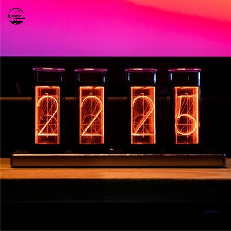 RGB LED Tube Clock Vintage Digital Nixie Clock Intelligent App Control ...