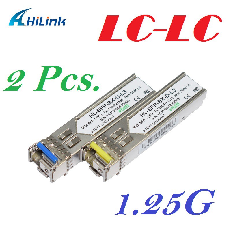 SFP Module (LC Gbic) 1000Mbps 3KM เข้ากันได้กับ MikrotikCisco อื่น ๆ ...