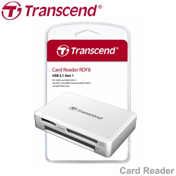 TRANSCEND CARD READER EXTERNAL USB 3.2 Gen 1 / 3.1 Gen 1 (White) การ์ด ...