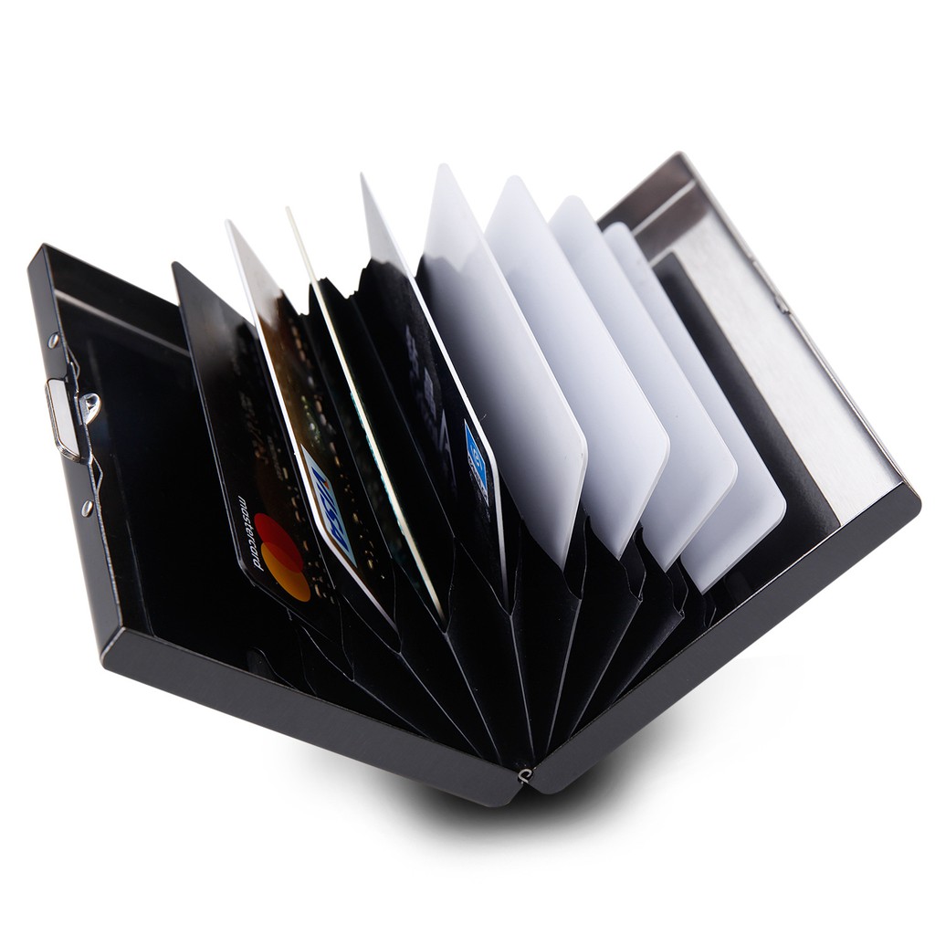 Ready stock New stainless steel card box 10 card positions metal card ...