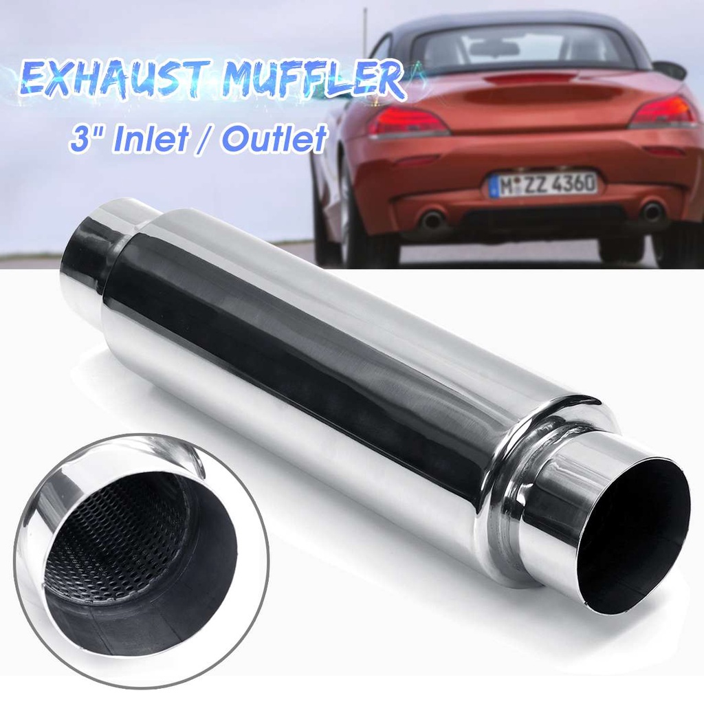 76mm Car Exhaust Muffler Pipe 3 Exhaust Silencer Tip Tail Tube ...