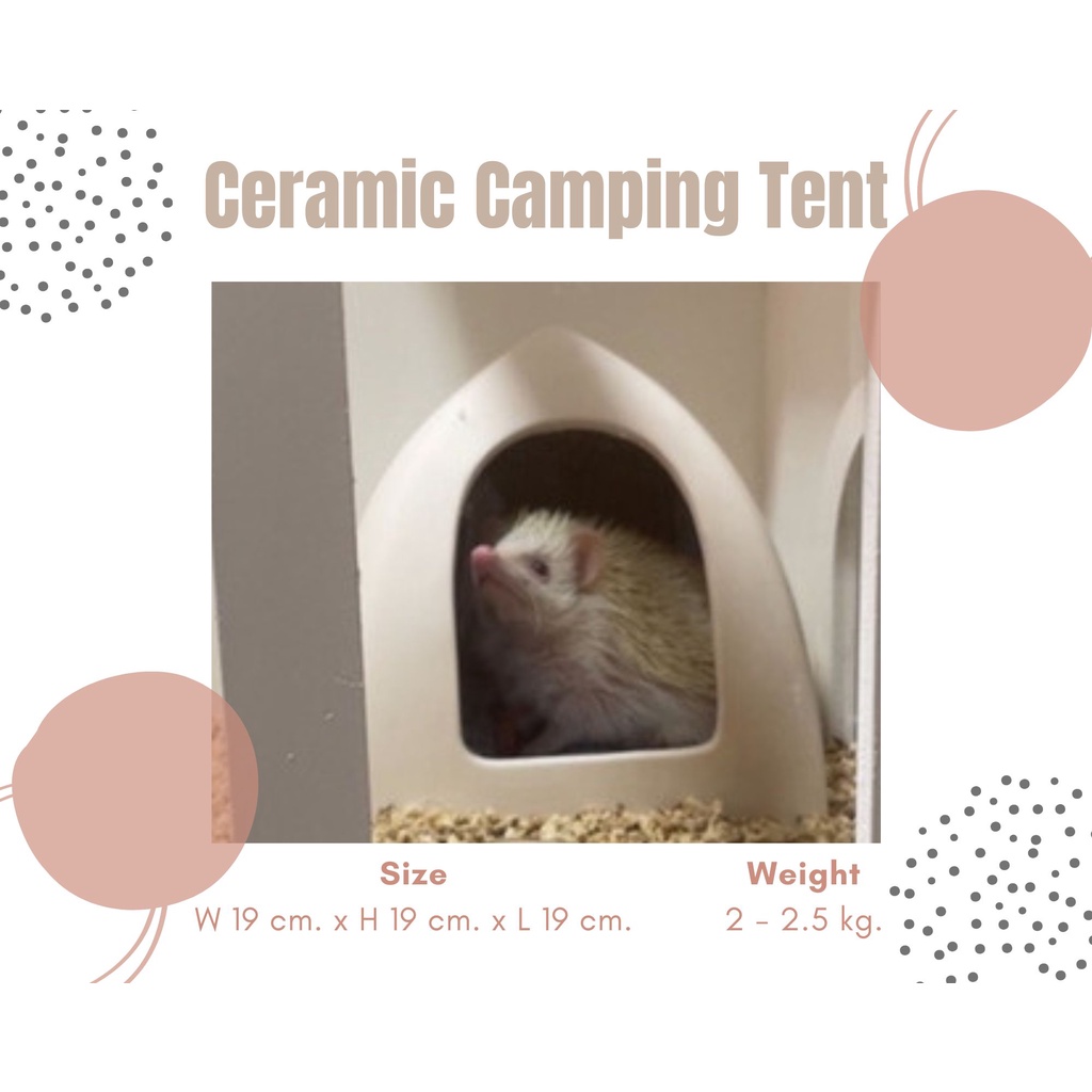 Ceramic Camping Tent บ้านหลบเซรามิคทรงเต็นท์ (Hide Box) บ้านหนูแฮมสเตอร ...