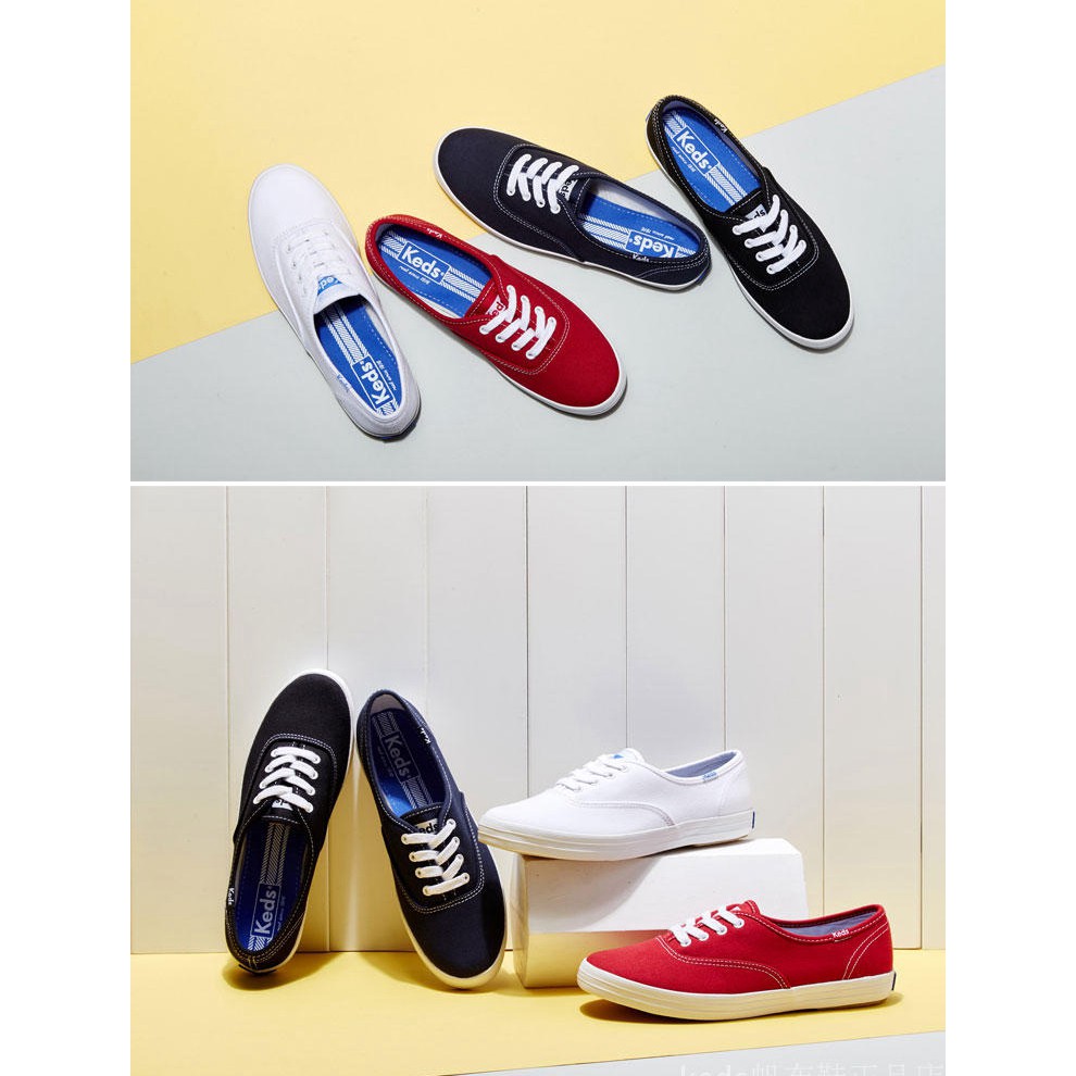 Keds Chillax Mini รองเท้าผ้าใบสีทึบตามฤดูกาลรองเท้าผ้าใบผู้หญิงคลาสสิก ...