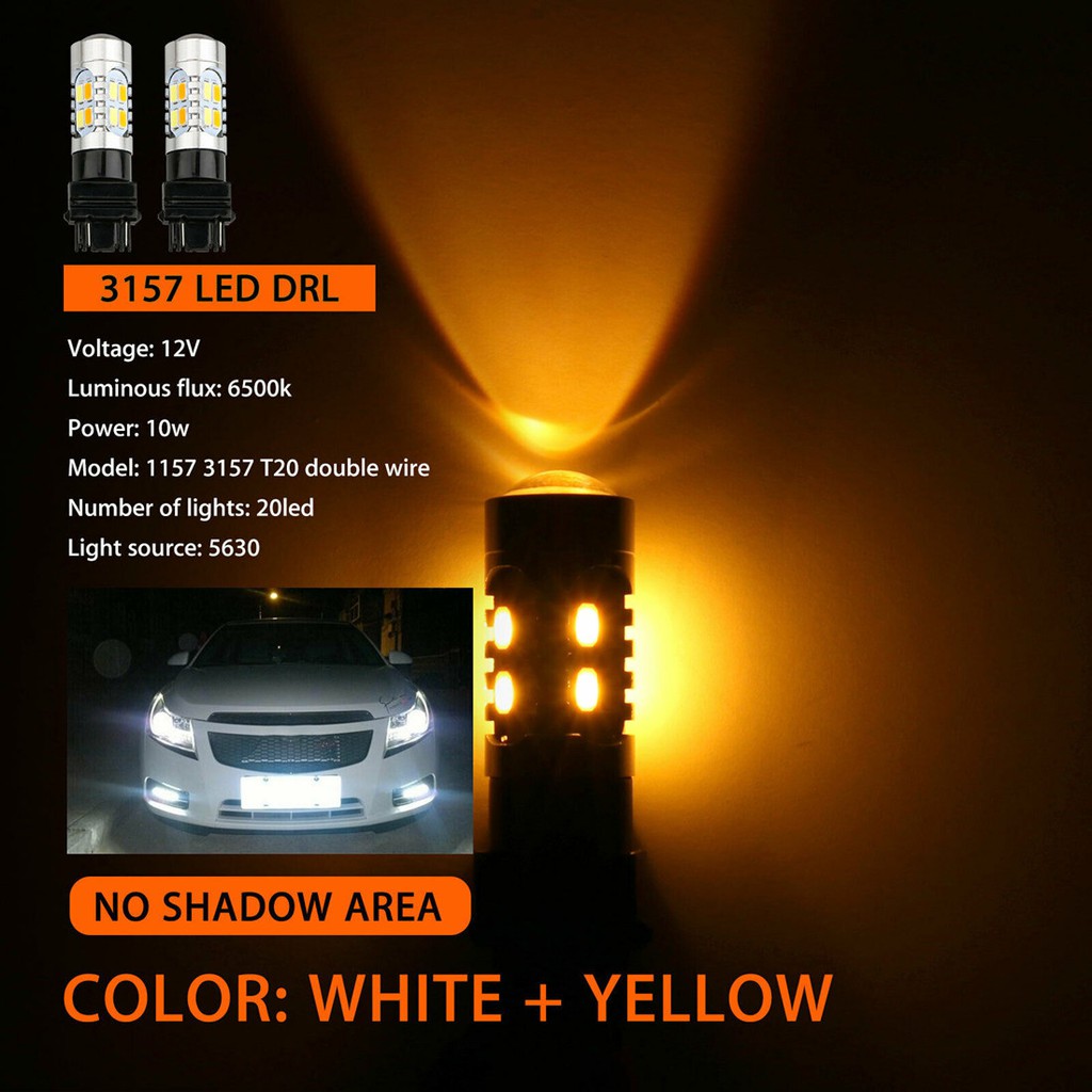 T 25 3157 20 Smd Two - Color ไฟเลี้ยวสีขาว + ไฟเบรค 5630 5730 สําหรับ ...