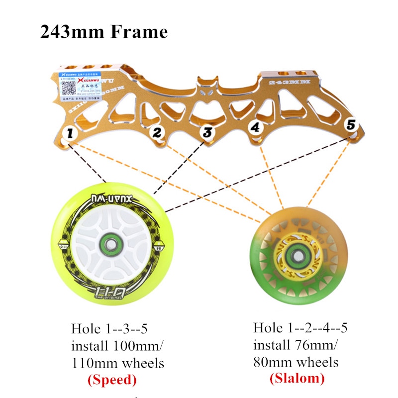 Frame+Wheel+Bearing 3X110mm Inline Speed Skating Frame Ultra Light ...